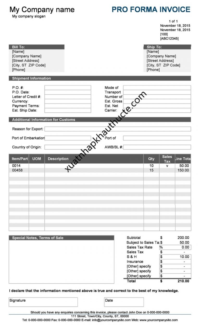 Proforma invoice là gì? Sự khác nhau giữa proforma invoice và ...